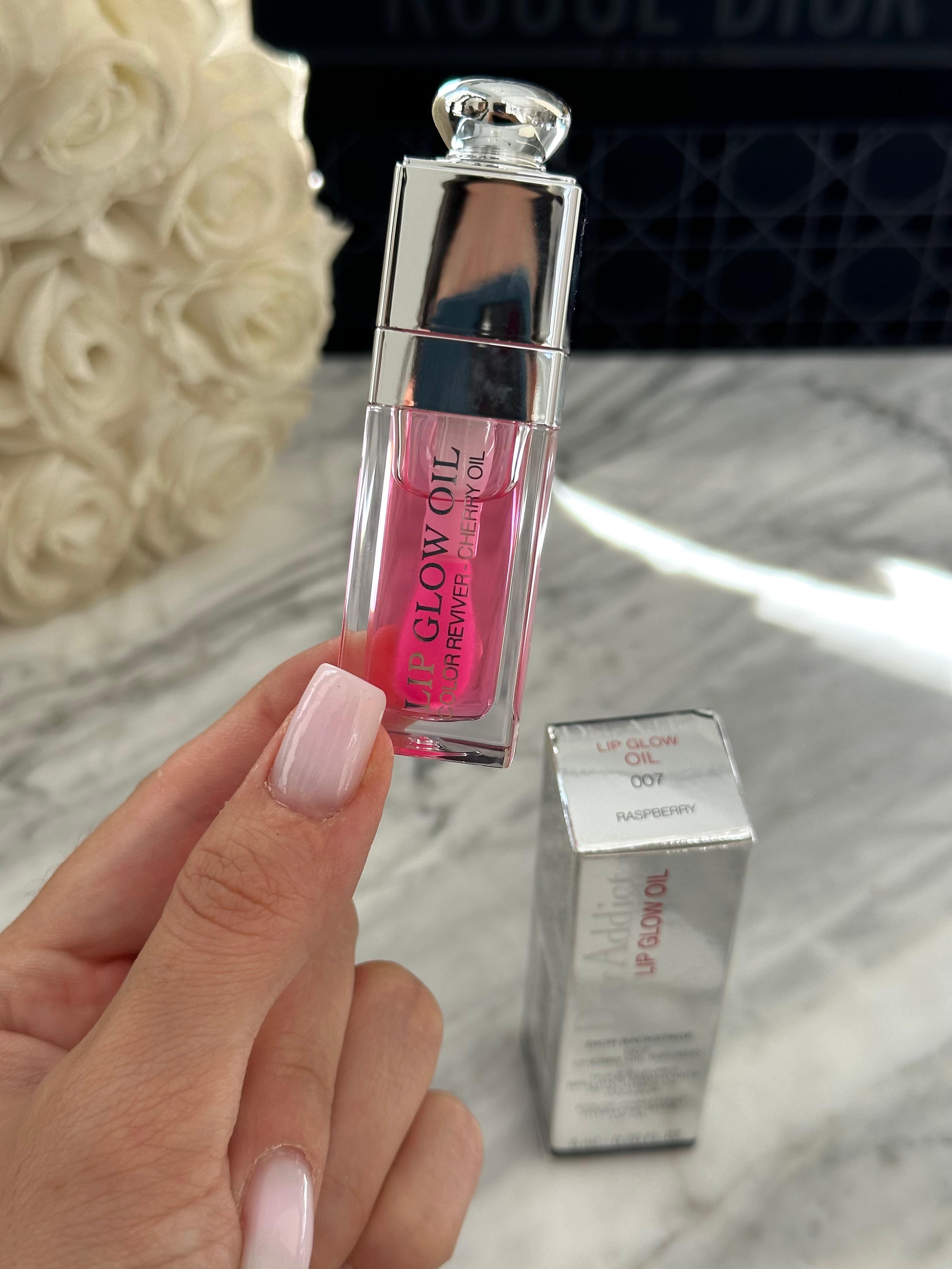DIOR Addict Lip Glow Oil - Raspberry Nourishing Lip Oil - Intense Glos ...